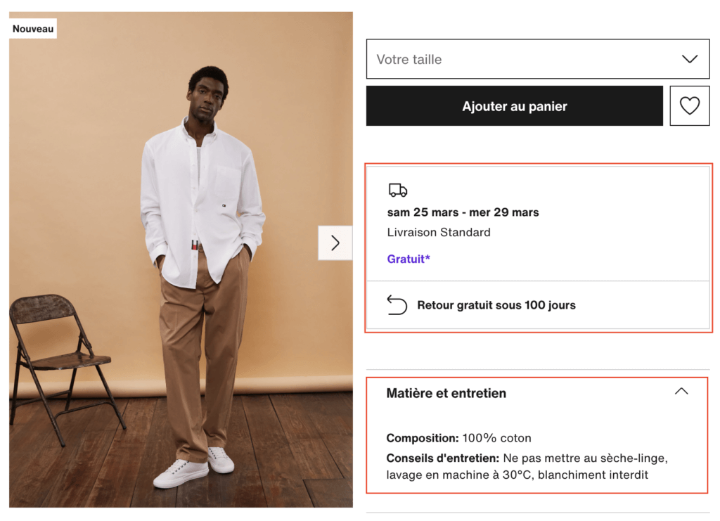 Voici des exemples de page produit dont vous pouvez vous inspirer.