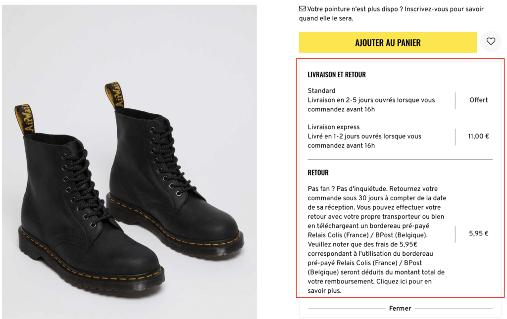 Voici des exemples de page produit dont vous pouvez vous inspirer.